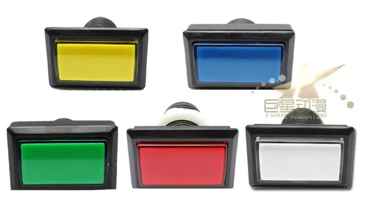 50mm x 33mm rectangle illuminated push button switches game illuminated ...