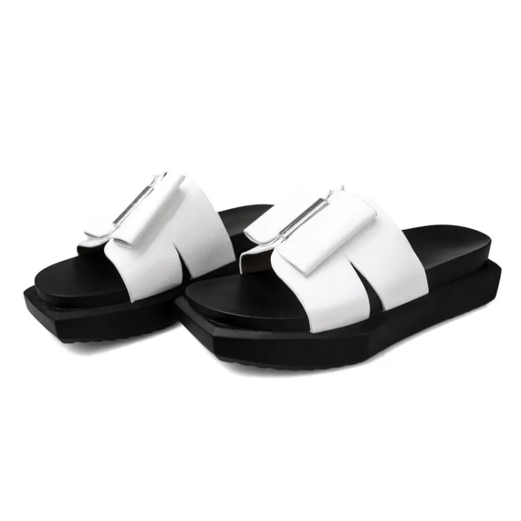 New Arrival Women Genuine Leather Platform Slippers Fashion Women ...