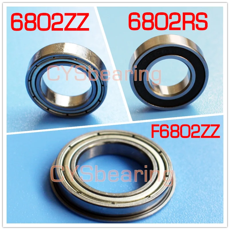 6802ZZ 6802RS 15X24X5MM 얇은 벽 금속 차폐 고무 밀폐형 베어링 볼 베어링|part|partes bike ...