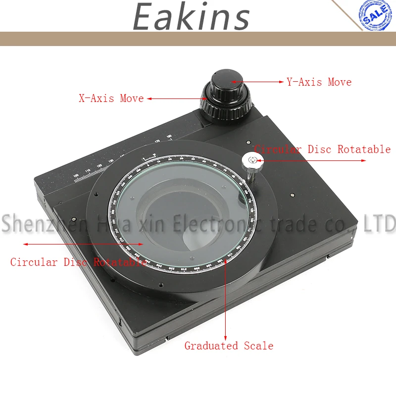 360 Degree Rotating Moving Platform Stereo Microscope Object Stage