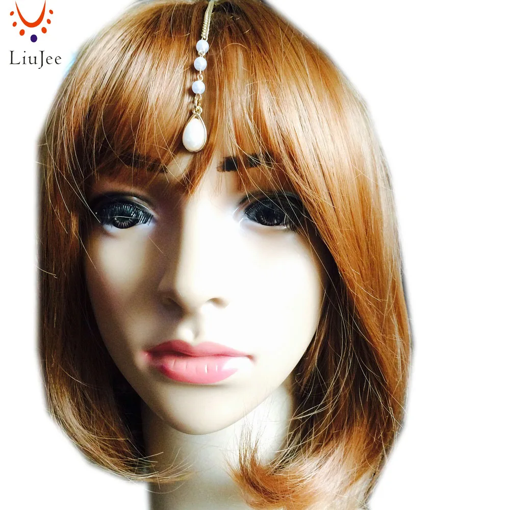 Small HeadPiece Hair Tikka Chain Indian Head Side Piece Hijab Kundan ...