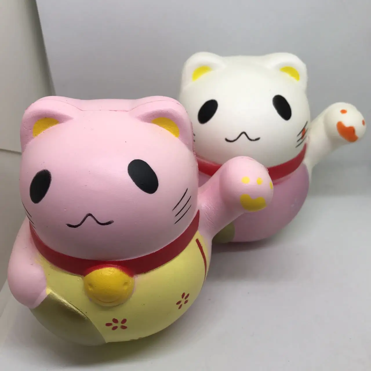 10pcs/lot Jumbo 10CM Kawaii Cute Squishy Lucky Cat Slow Rising Bread ...
