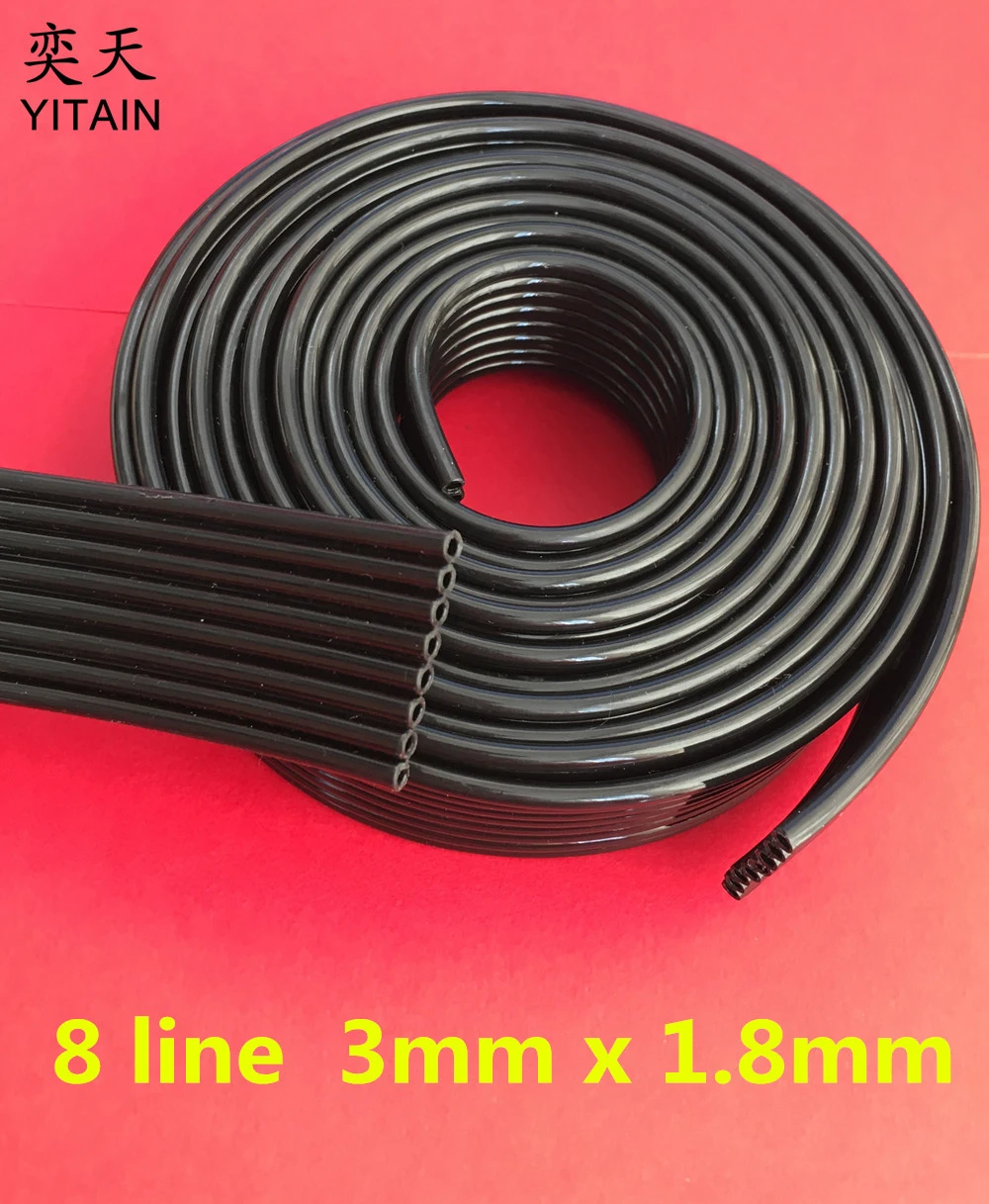 3x1.8mm uv ink tube 8 line hose tubing black 1 meter|ink tube|uv ink ...