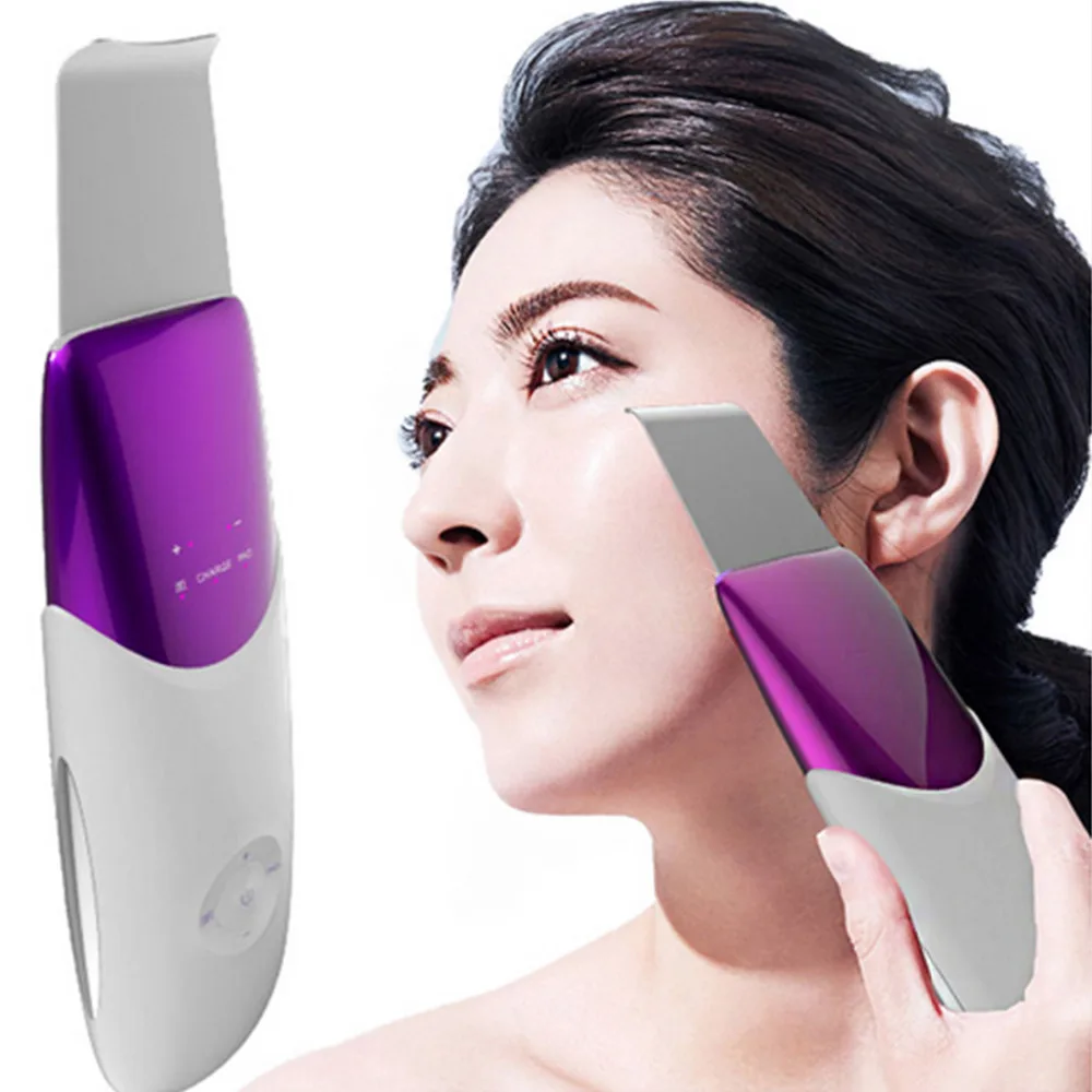 Ultrasonic Skin Scrubber Ultrasound Facial Pore Cleaner Anion ...