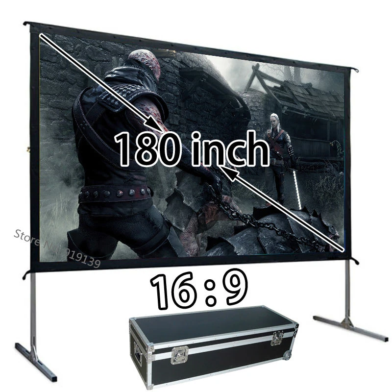 New Large 180 inch Quick Open HD Projection Screen 16:9 Front Projector ...