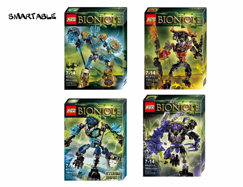 BIONICLE Series - Set of 4 Ekimu Umarak Storm Qurke Action Figures ...