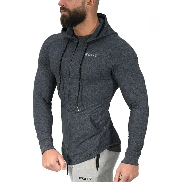 Buy 2018 New Bodybuilding Men Fit Hooded Hoodies