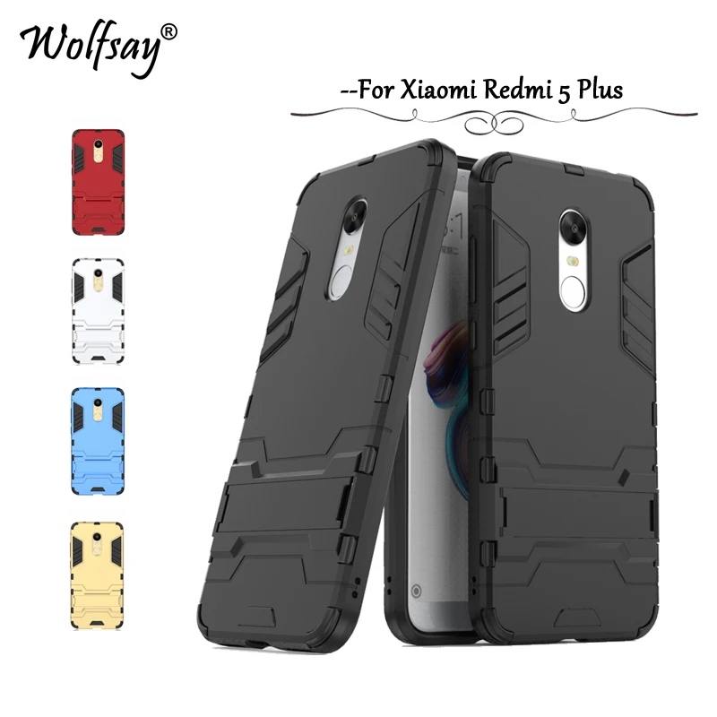 For Xiaomi Redmi 5 Plus Case Shockproof Robot Rubber Hard PC Phone Case ...