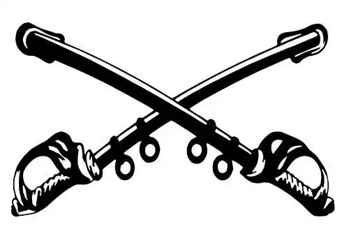 For Crossed Sabers sticker VINYL DECAL United States Cavalry Various ...