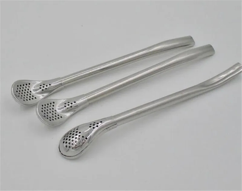 60sets Stainless Steel Drinking Straw Spoon Tea Filter Yerba Mate Tea