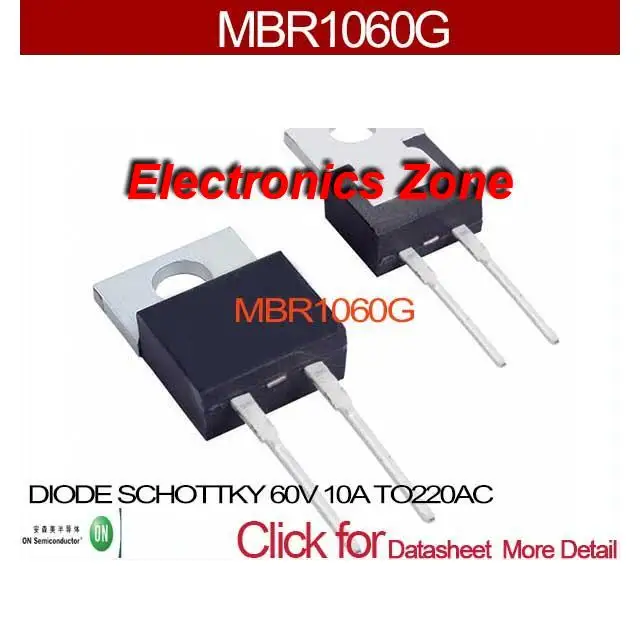 MBR1060G DIODE SCHOTTKY 60V 10A TO220AC MBR1060G 1060 MBR1060 1060G R1060 BR1060|schottky diode ...