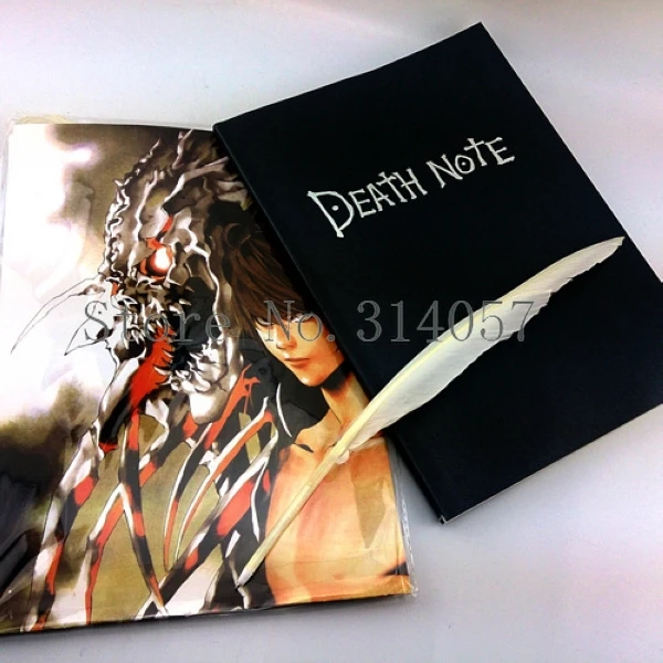 Death Note Poster Notebook A4 and Quill pen Cosplay Prop set Cosplay ...