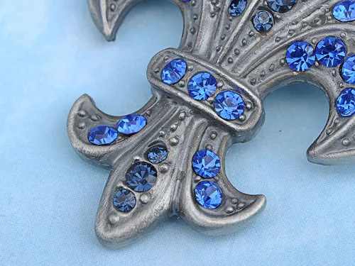Купить Синий кристалл горный хрусталь fleur de lis приколоть брошь в ...