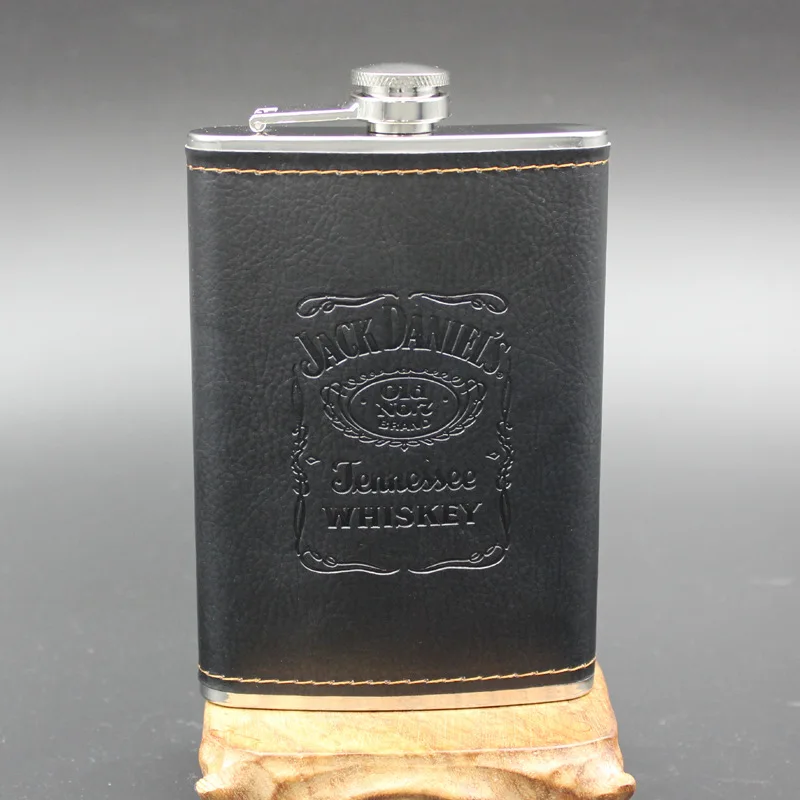 9-Oz-Stainless-Steel-Portable-Bottle-Outdoor-High-end-Hip-Flask-PU ...