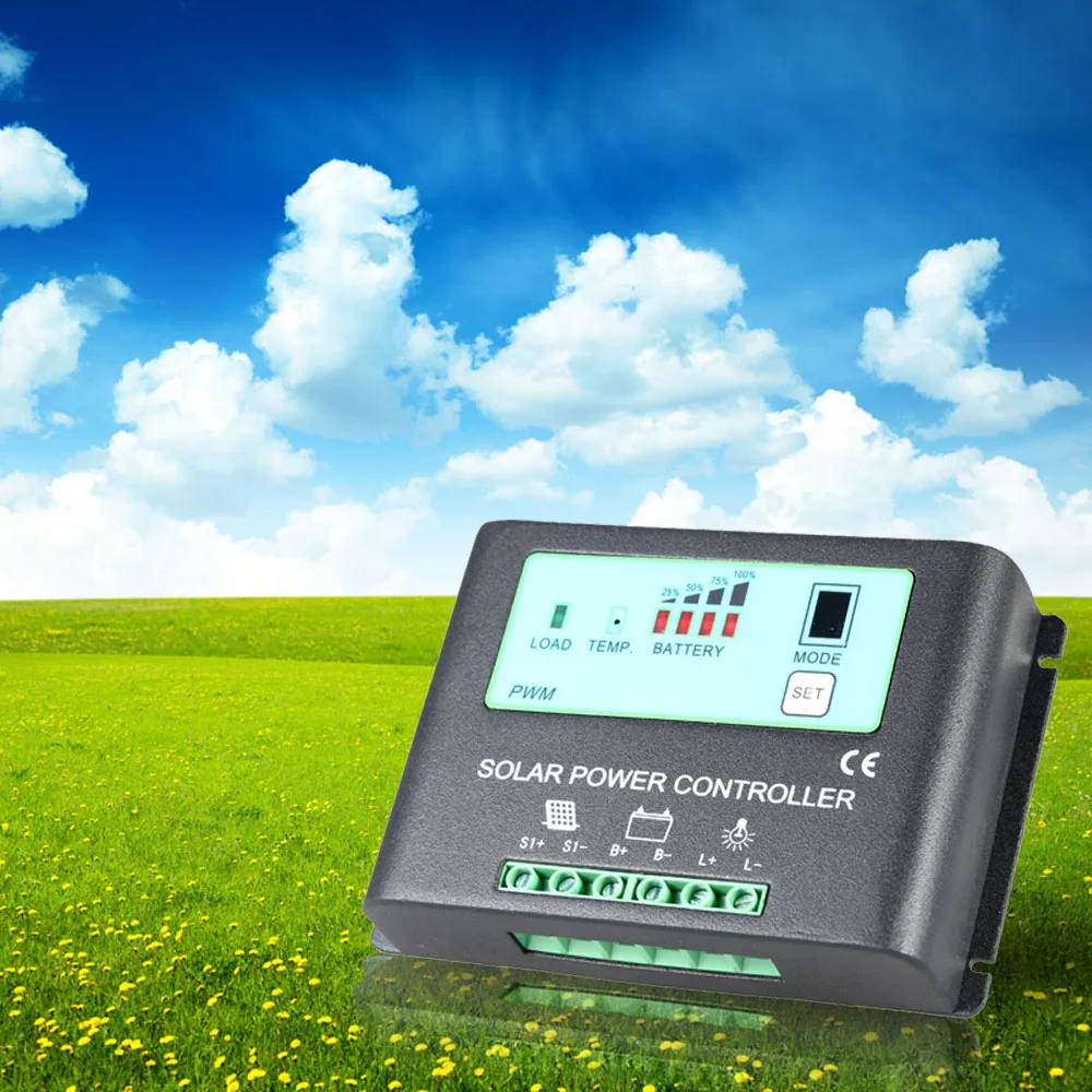 25A 12V/24V intelligent Solar Charge Controller Auto ID PWM Regulator ...