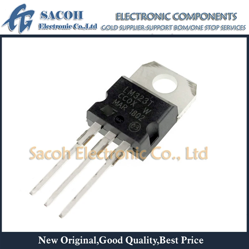 New Original 10PCS/Lot LM323T LM323AT LM323 TO-220 Three-Terminal 3A 5V ...