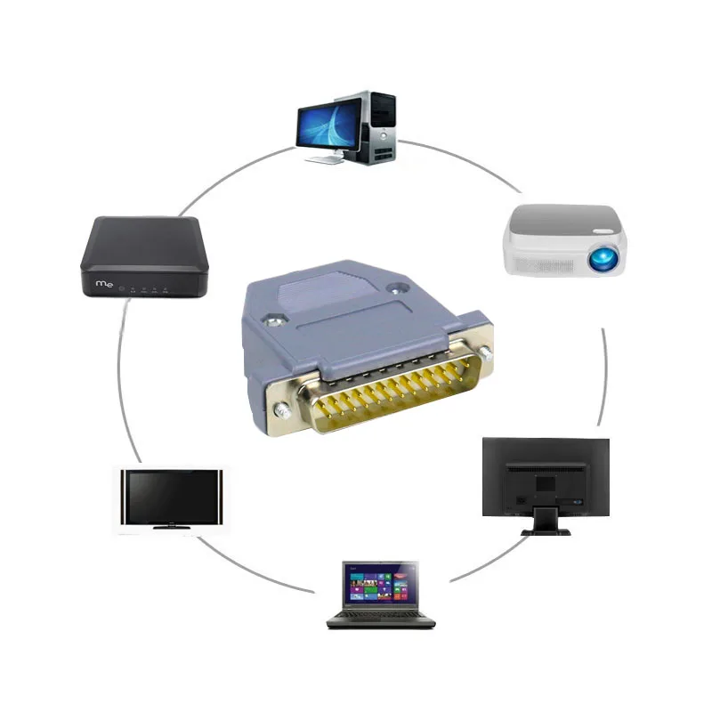 DB9 VGA port adapter 2 rows 15 25 pins male and female serial port ...