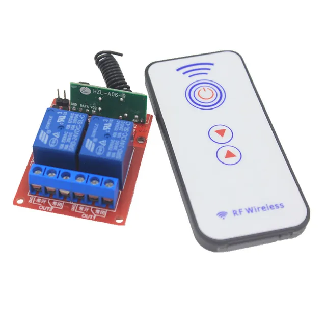 2CH 5V 12V 24V 433mhz RF Wireless Remote Control Switch Receiver 10A ...