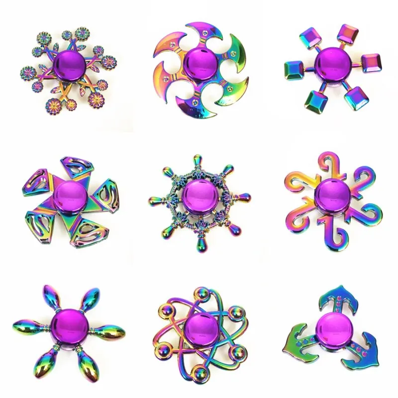 sale Rainbow Hand spinner Finger Fidget Spinner Eye Electroplate Hybrid ...
