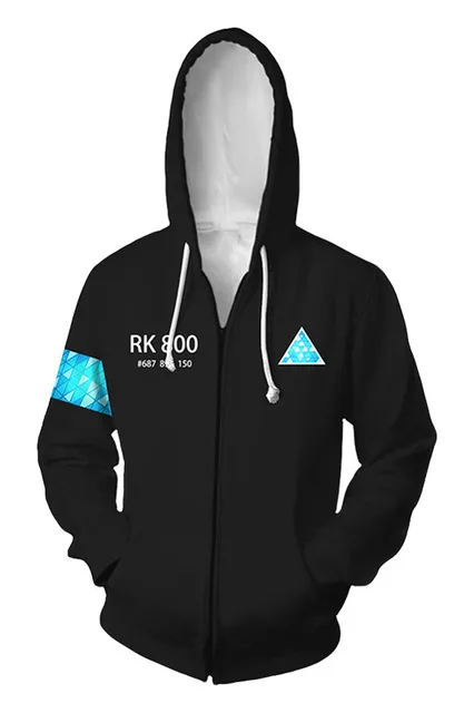 Game Detroit Become Human Connor RK800 Zipper Jacket Cosplay Costume ...