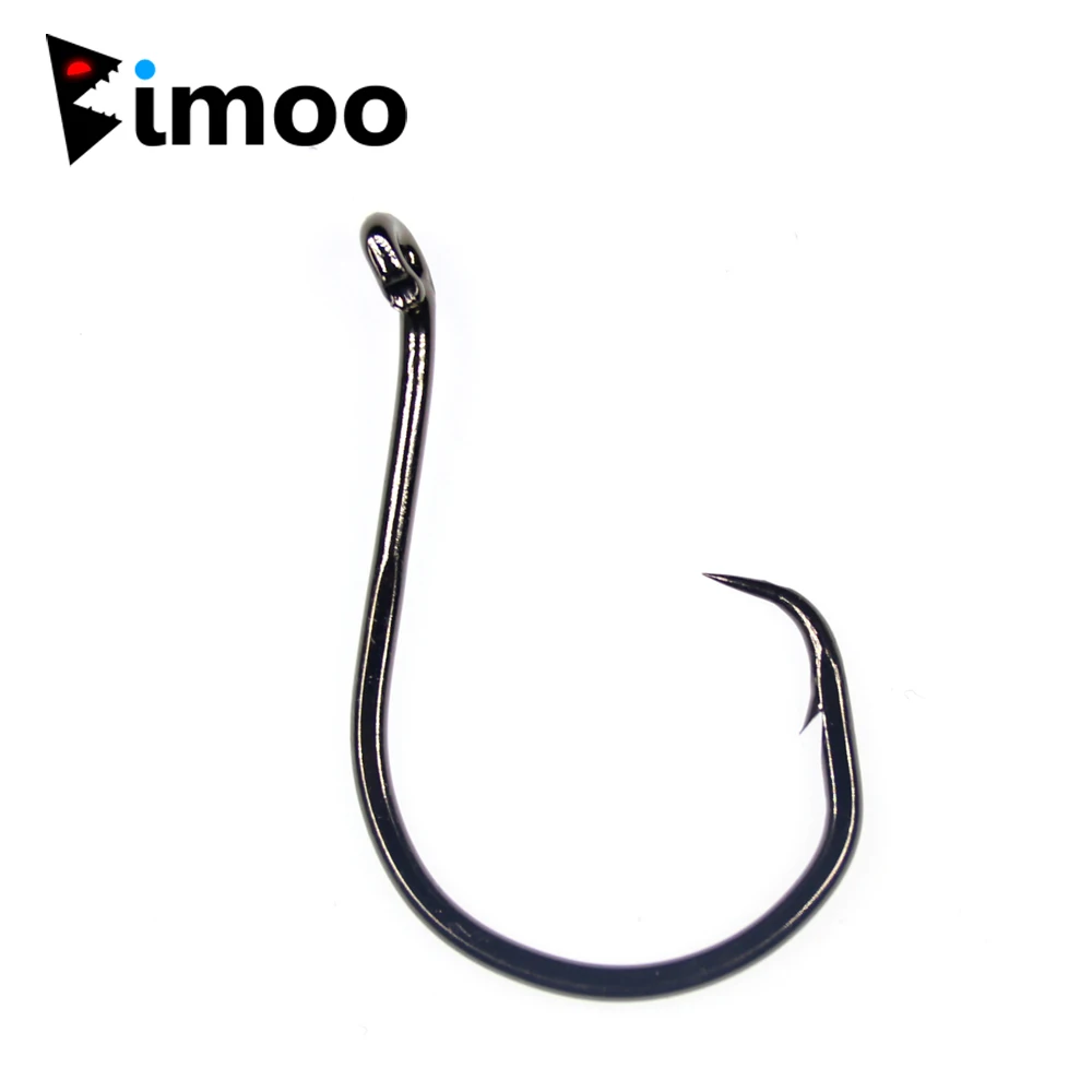 Bimoo 20PCS Up Eye Circle Hook Saltwater Catfish Rig Fish Hooks 3/0 5/0 ...
