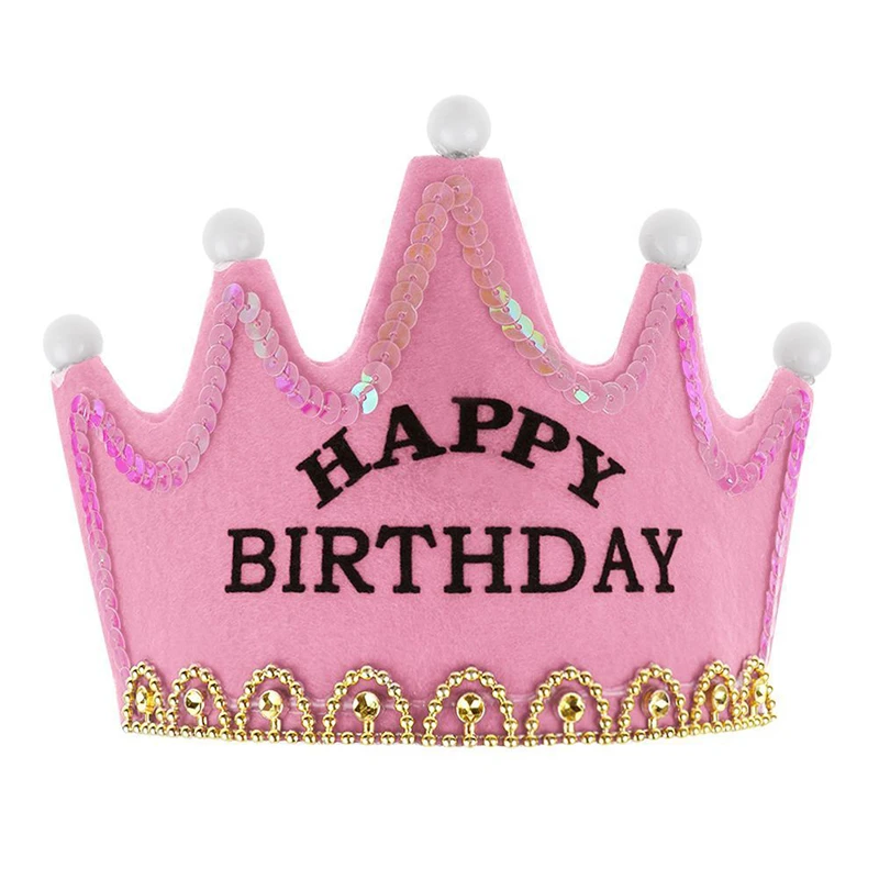 Princess Crown Cap Birthday Happy Party Party Decorations Girl ...