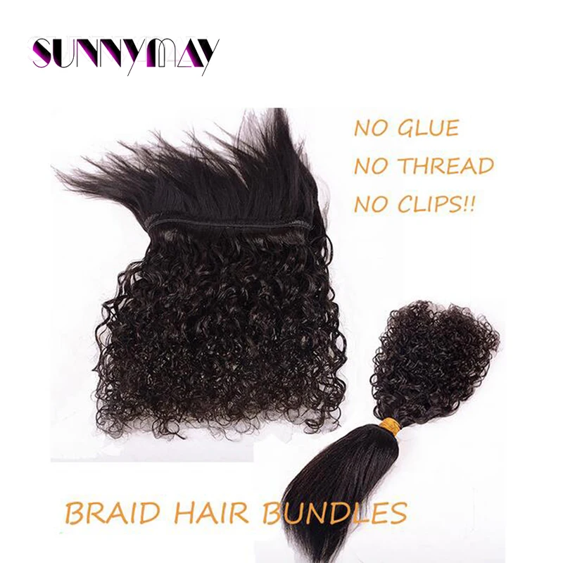 New Premium Glueless Hair Weave Virgin Brazilian Human Braid Hair ...