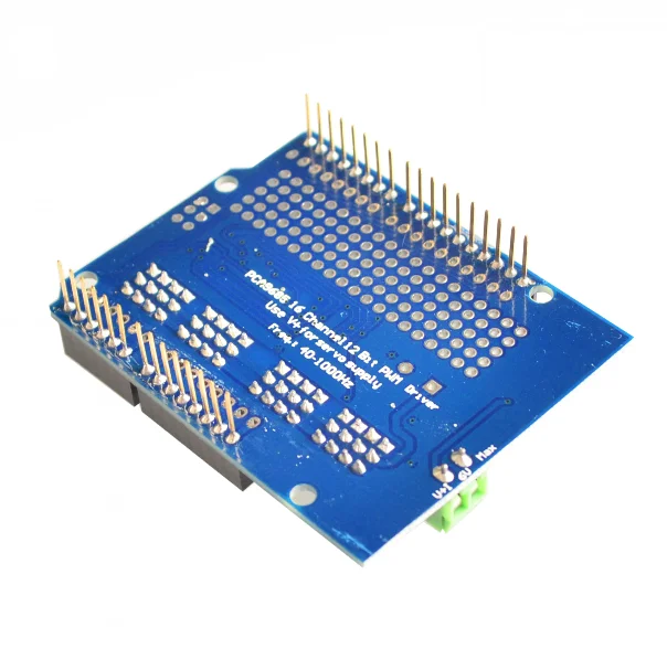 중국 저가형 서보 쉴드 16 채널 12 비트 Pwm서보 드라이버 I2c 인터페이스 Pca9685 또는 라즈베리 쉴드 모듈용 견적 Gns 구성요소
