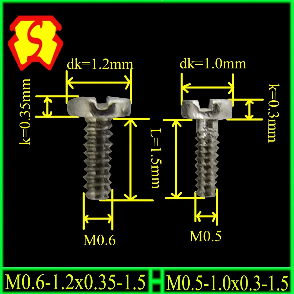 M0.5 M0.6 M0.7 M0.8 M0.9 screw Stainless Steel Flat watch bolt for movement|Screws| - AliExpress