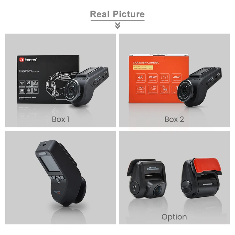 Acquistare Elettronica auto | Junsun S590 4K Ultra HD GPS Car Dash Cam ...