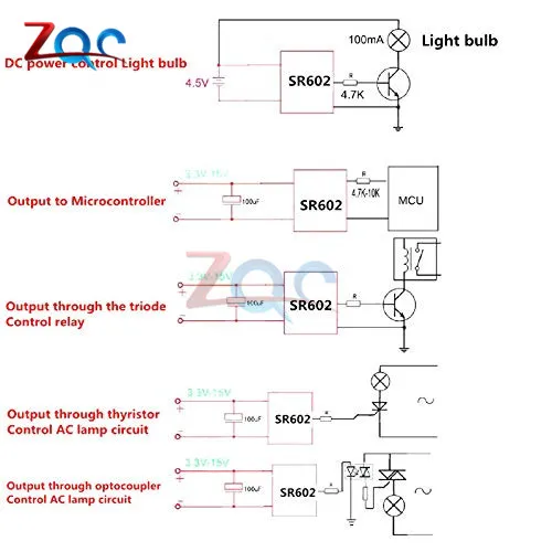 MH-SR602 MINI Motion Sensor Detector Module SR602 Pyroelectric Infrared ...
