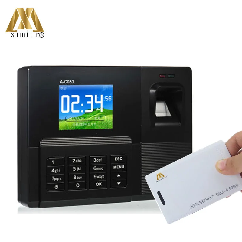 Biometric Time Attendance Device Color Screen A C030 RFID Card Reader ...