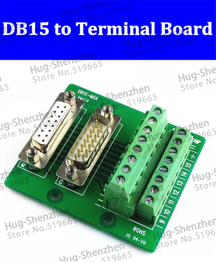 Free Shipping DB15 DB15 MG6 Male / Female Header Breakout Board ...