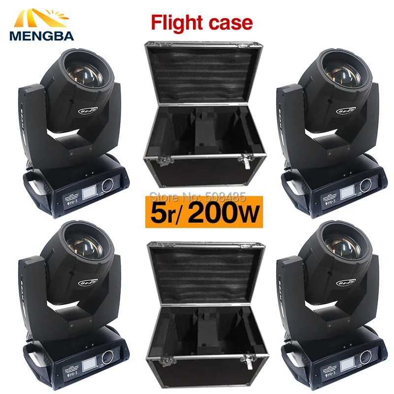 2 Flightcase With 4pcs 200w Beam Spot 2in1 Rgbw Led Moving Head Lights ...