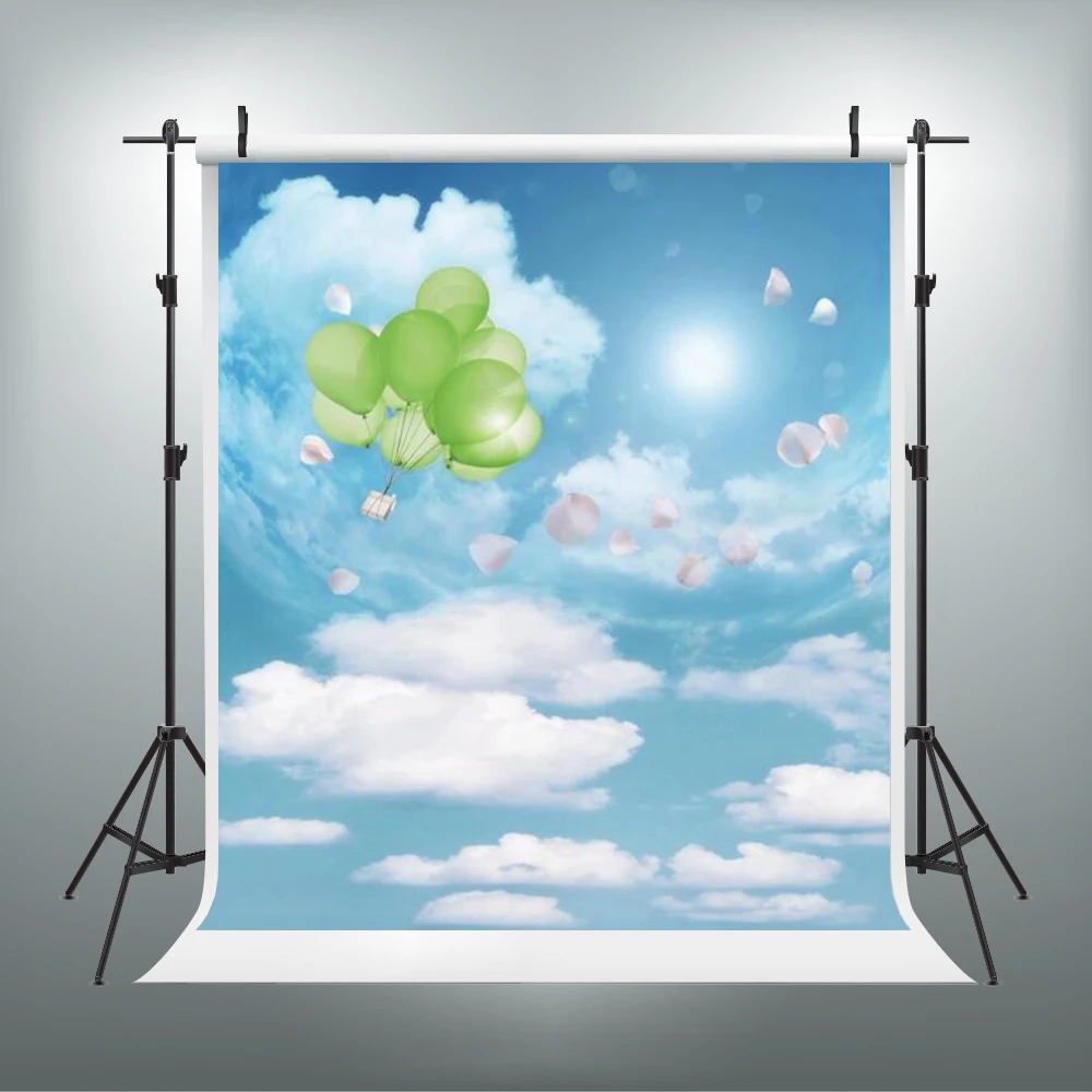 Newborn Photography Background Blue Sky White Clouds Photo Backdrop ...