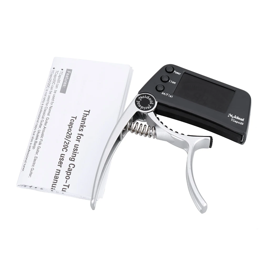 TC-20 Capo Tuner - Spring Clamp Metal Capo with Built-In Tuner in 4 ...