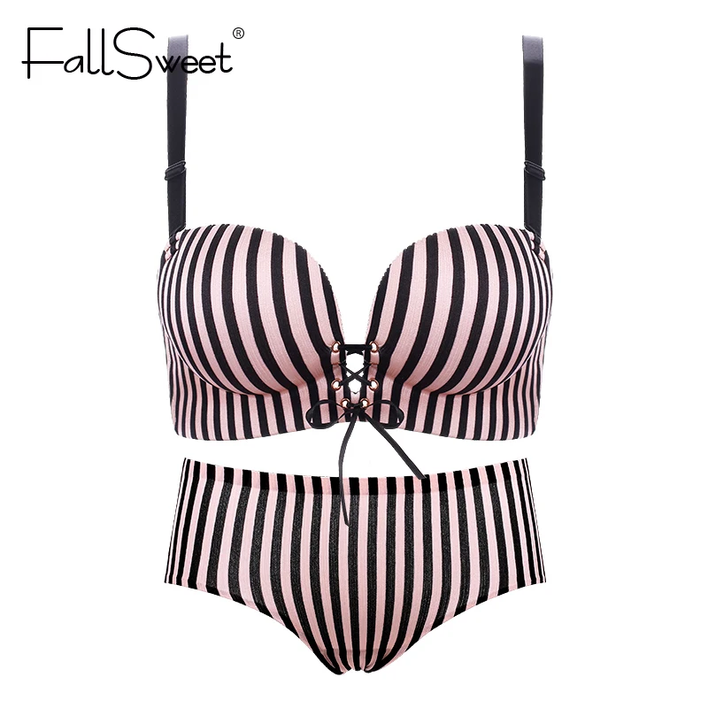 Fallsweet Padded Push Up Women Bra Set Sexy Lingerie Set For Small ...