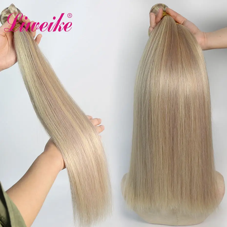 Liweike cor do cabelo em linha reta p18/613 brasileiro 1 pacote 100% ...