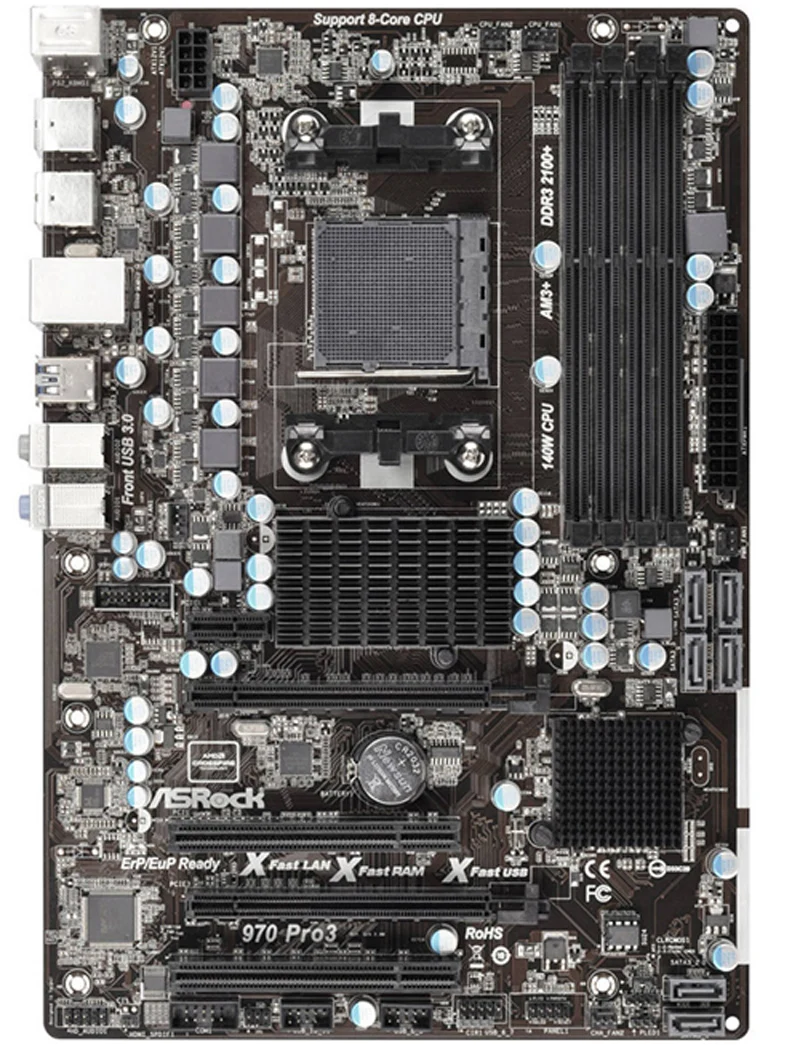 ASROCK 970 PRO3 R2.0 Socket AM3/AM3+ AMD970 DDR3 32GB SATA3.0 USB3.0 ...