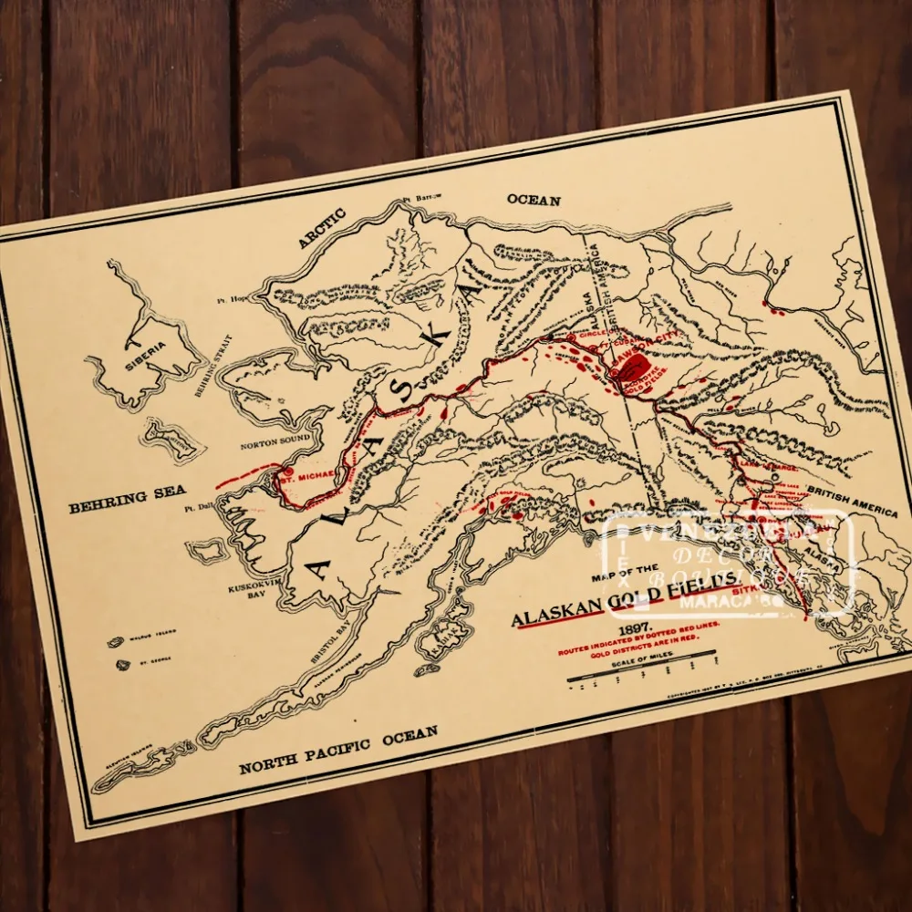 Alaska Gold Map