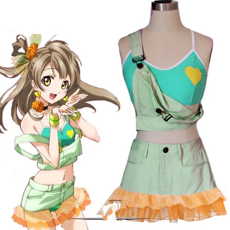 Love Live Anime Costumes Ctage Clothing Minami Kotori Green Dresses ...