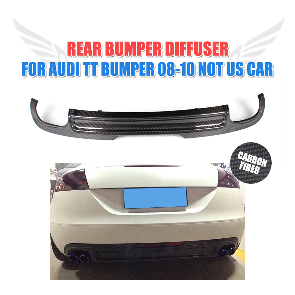 Carbon Fiber Rear Guard Bumper Diffuser Lip Spoiler For Audi Tt 8j ...