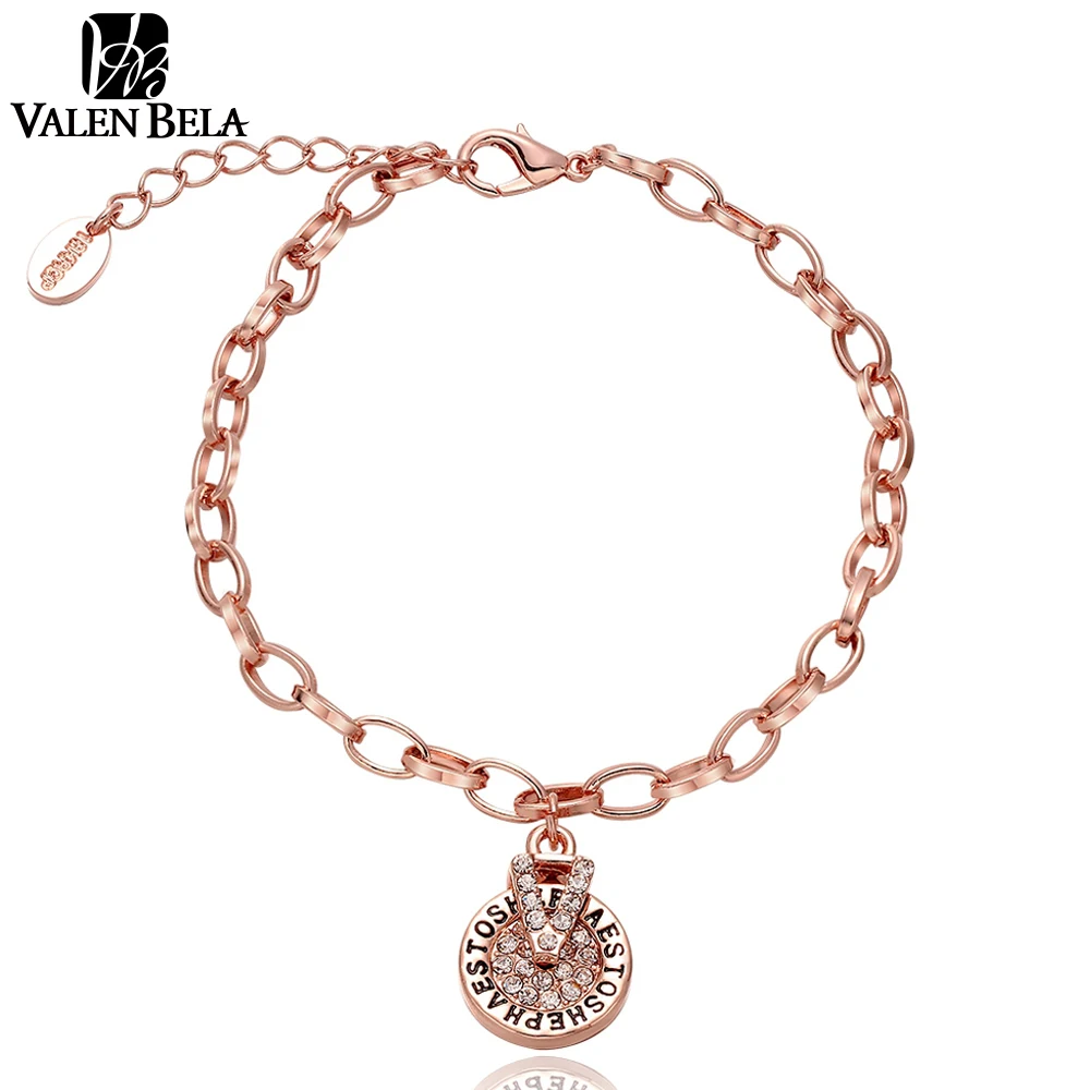 VALEN BELA 2016 Austrian Crystal Fashion Chain & Link Jewelry Rose Gold ...