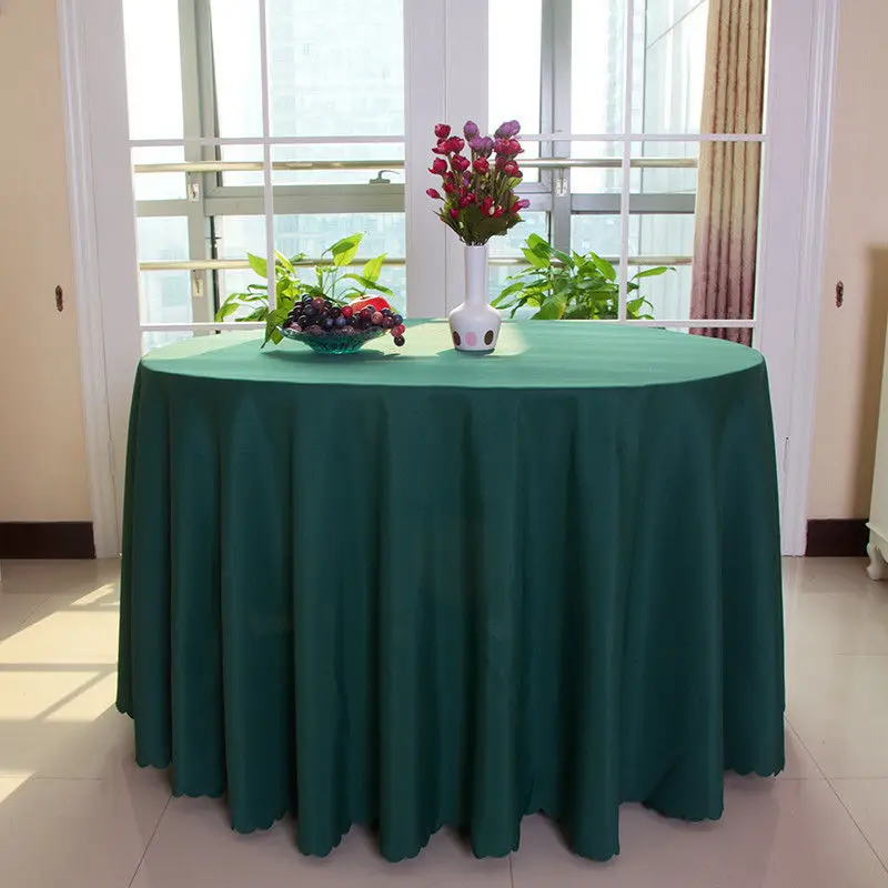 Marious Brand 10pcs colorful green round plain polyester banquet table ...