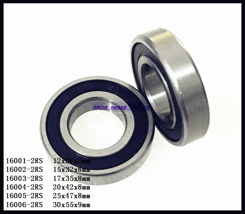 6 15pcs/Lot 16001 2RS , 16002 2RS , 16003 2RS , 16004 2RS , 16005 2RS , 16006 2RS Rubber Sealed ...