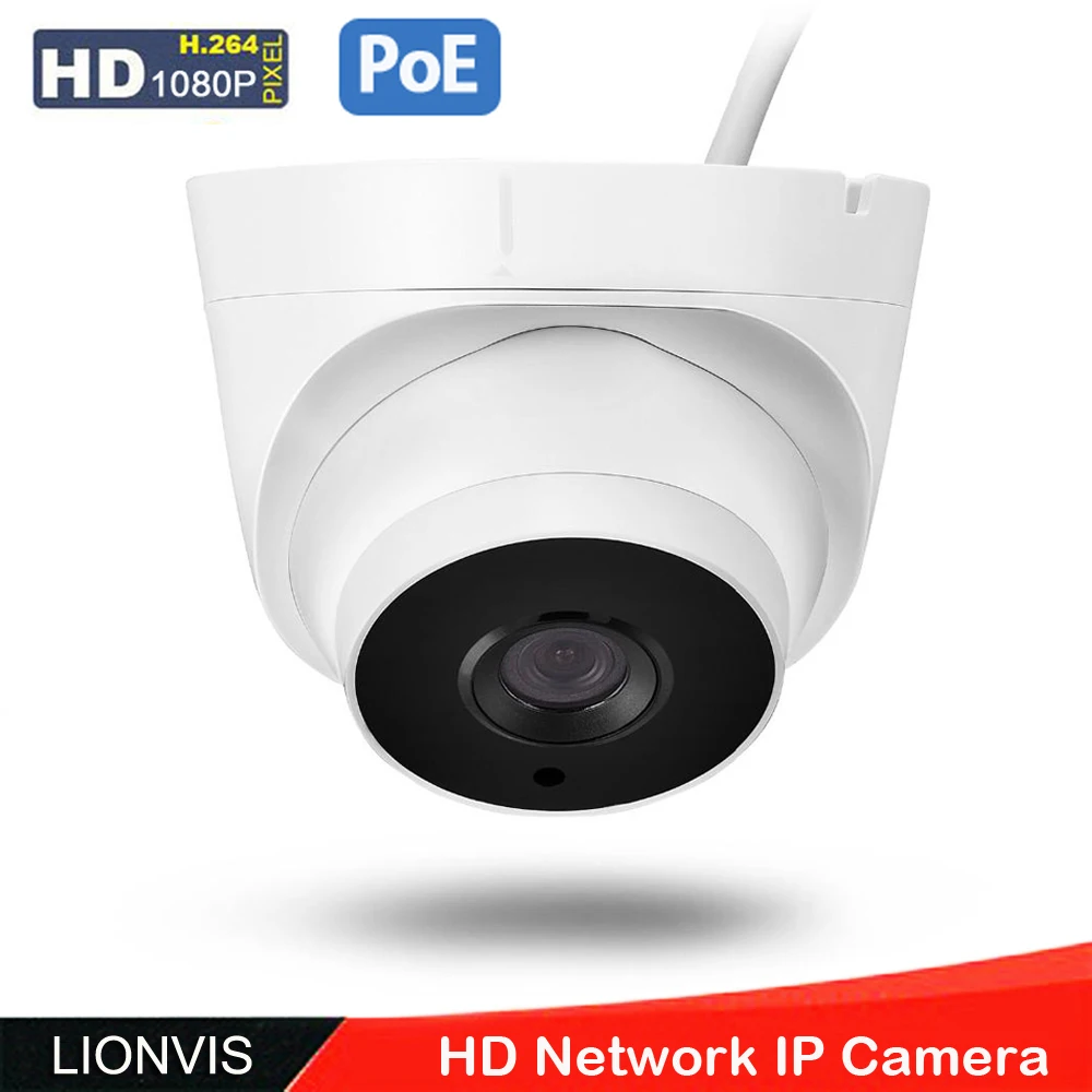 48V POE IP Network Camera 1080P ONVIF 3 Array Led Day Night Vision CCTV ...