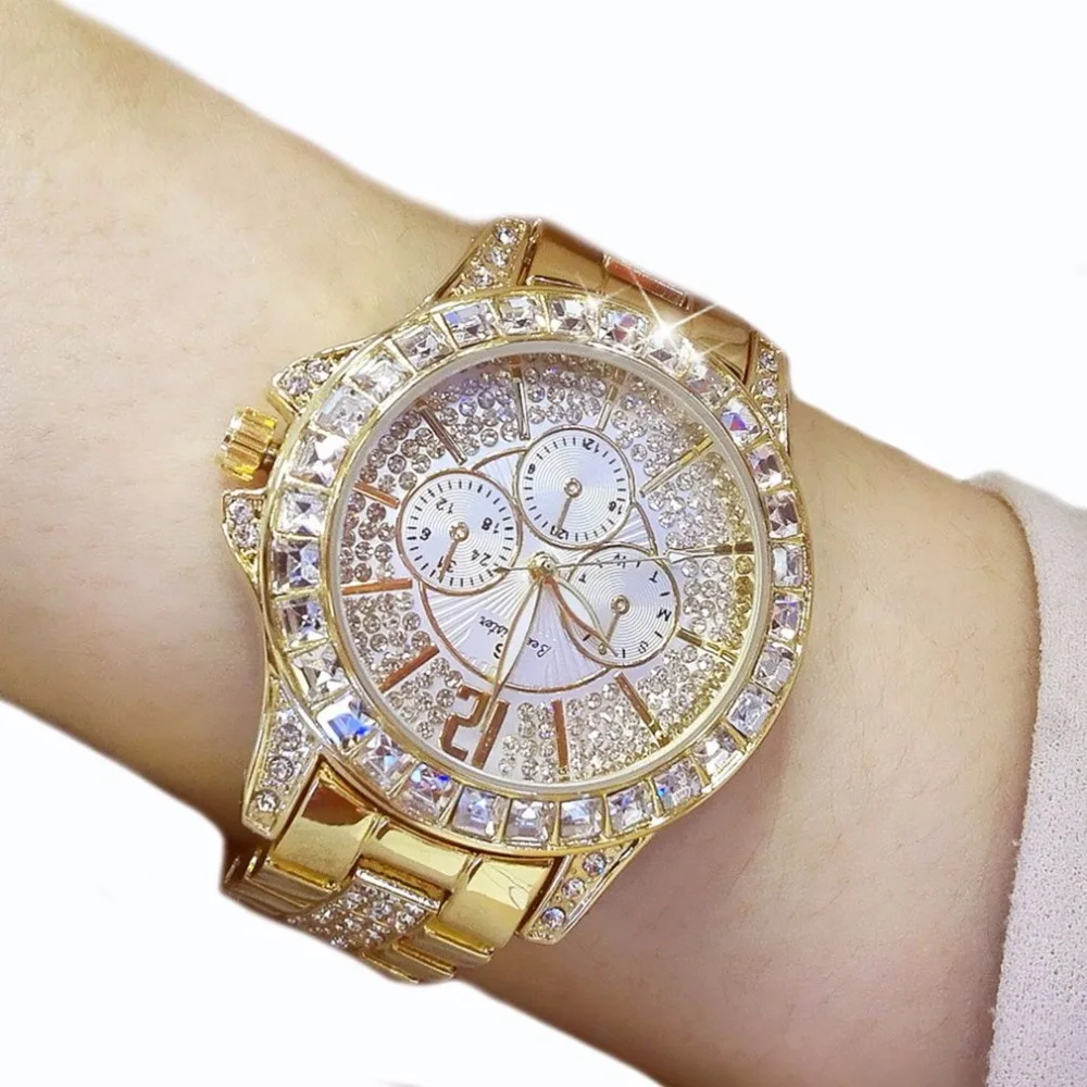 Women Rhinestone Crystal quartz Watches Lady Dress watch Luxury brand ...