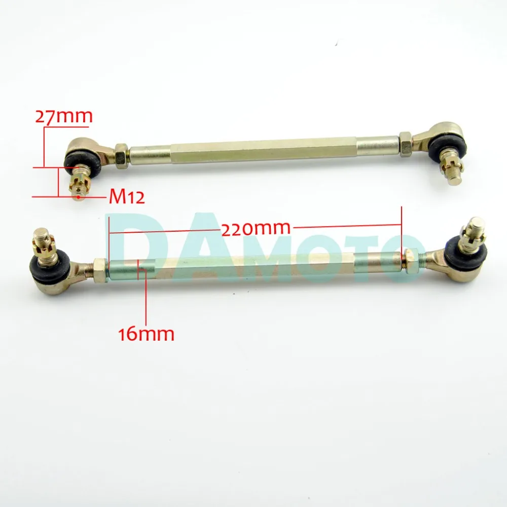 Pair Of 10mm Bolt Tie Rod Ends Ball Joiners For 250cc Quad Dirt Bike