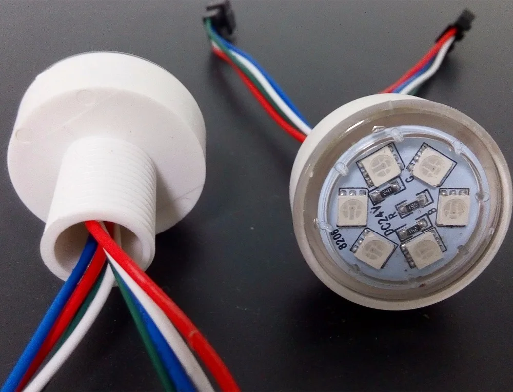 38mm diameter;DC24V;addressable;rgb full color;IP68;GS8206 pixel module ...