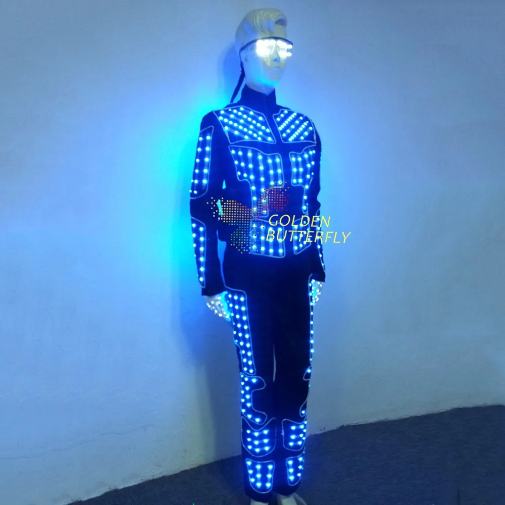 LED Clothes Glowing Luminous Clothing Suits Glove Costumes 2017 Hot ...